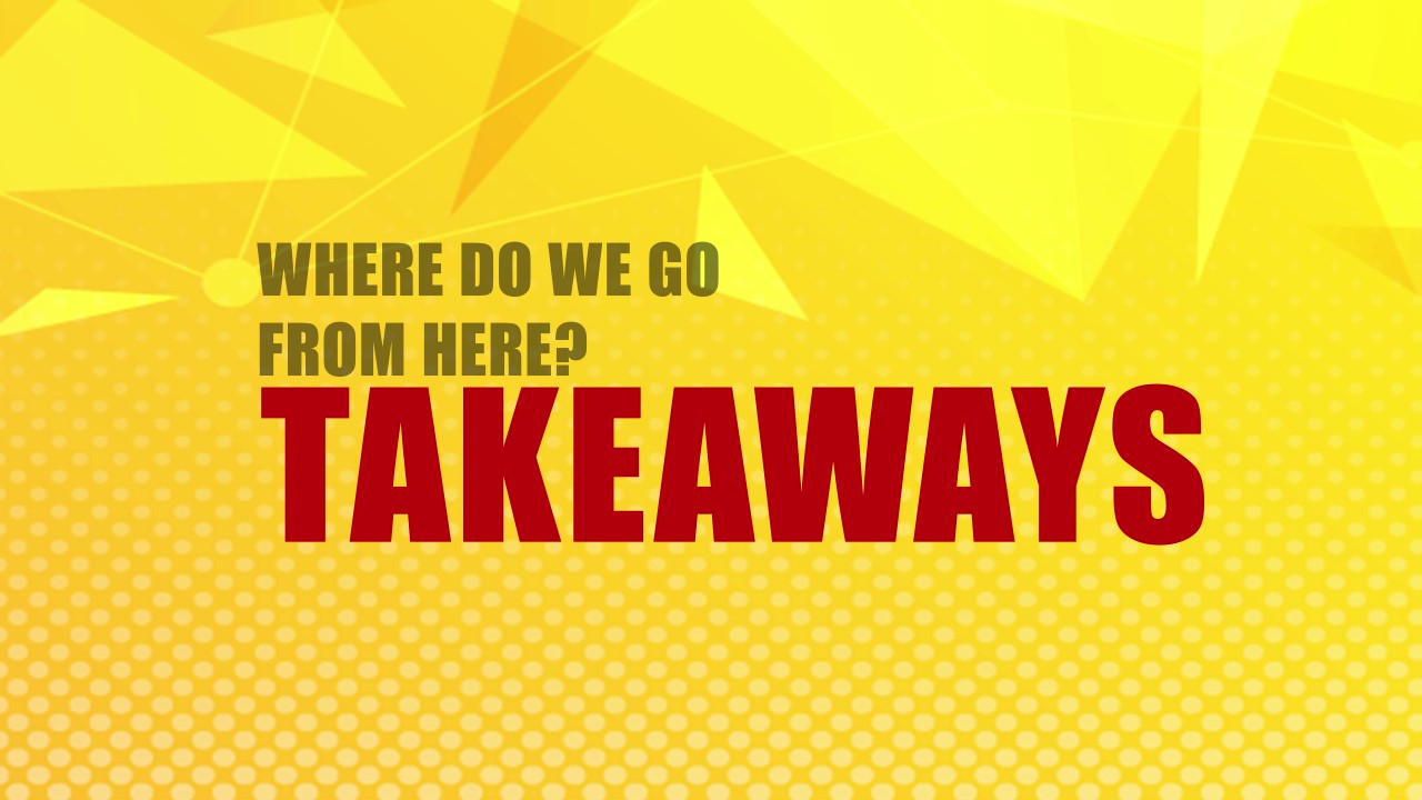 Takeaways - week 1