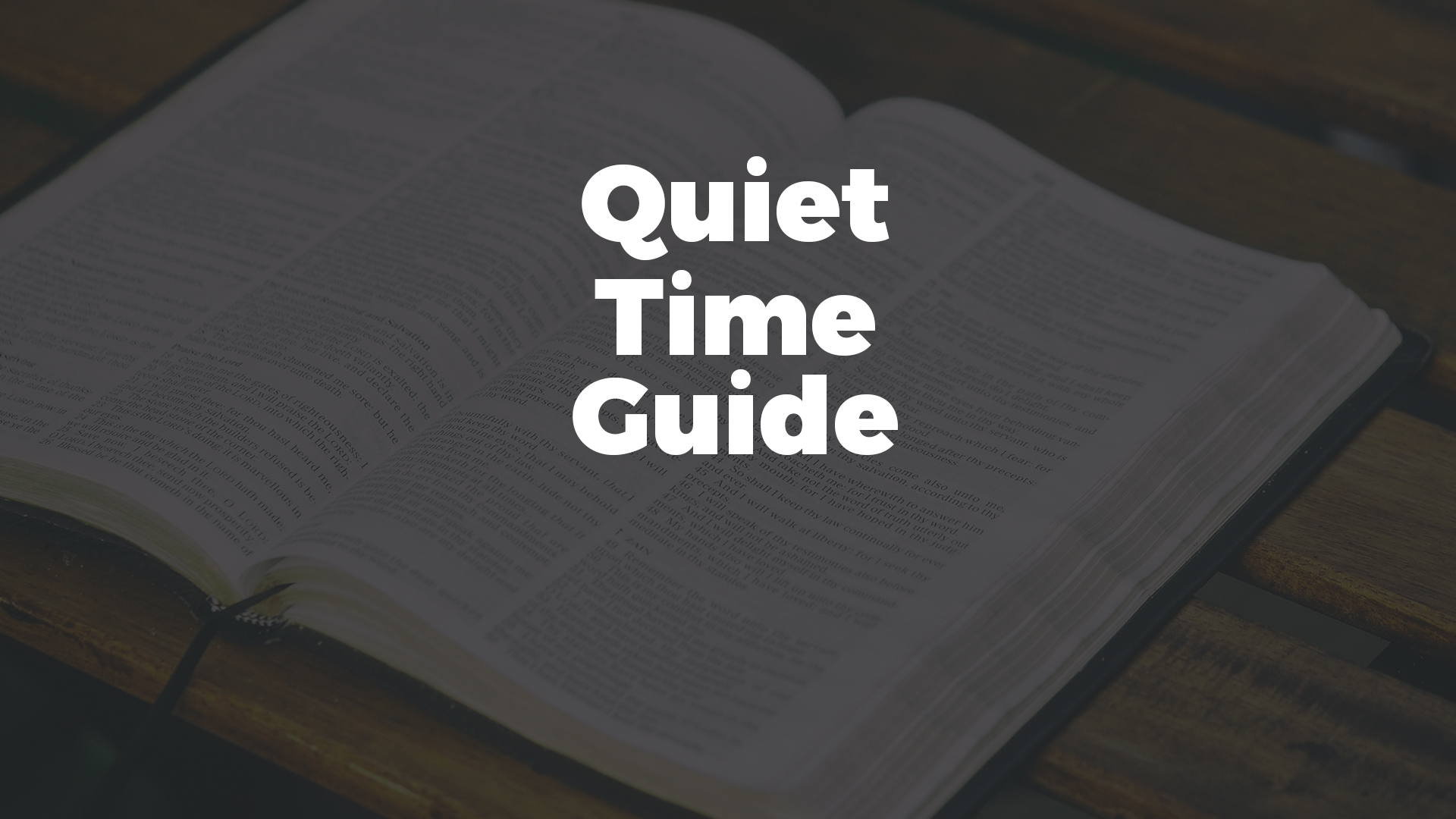 Quiet Time Guide