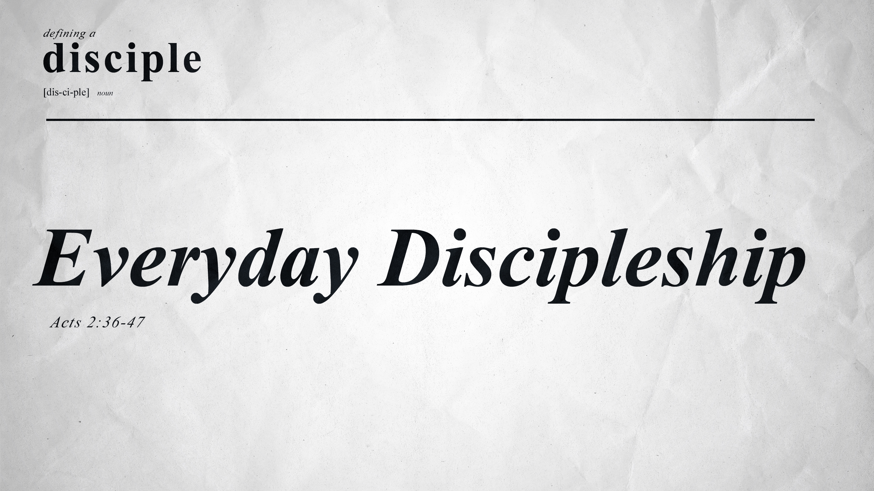 Everyday Discipleship