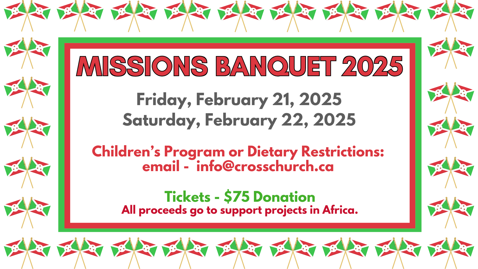 2025 Cross Church Missions Banquet