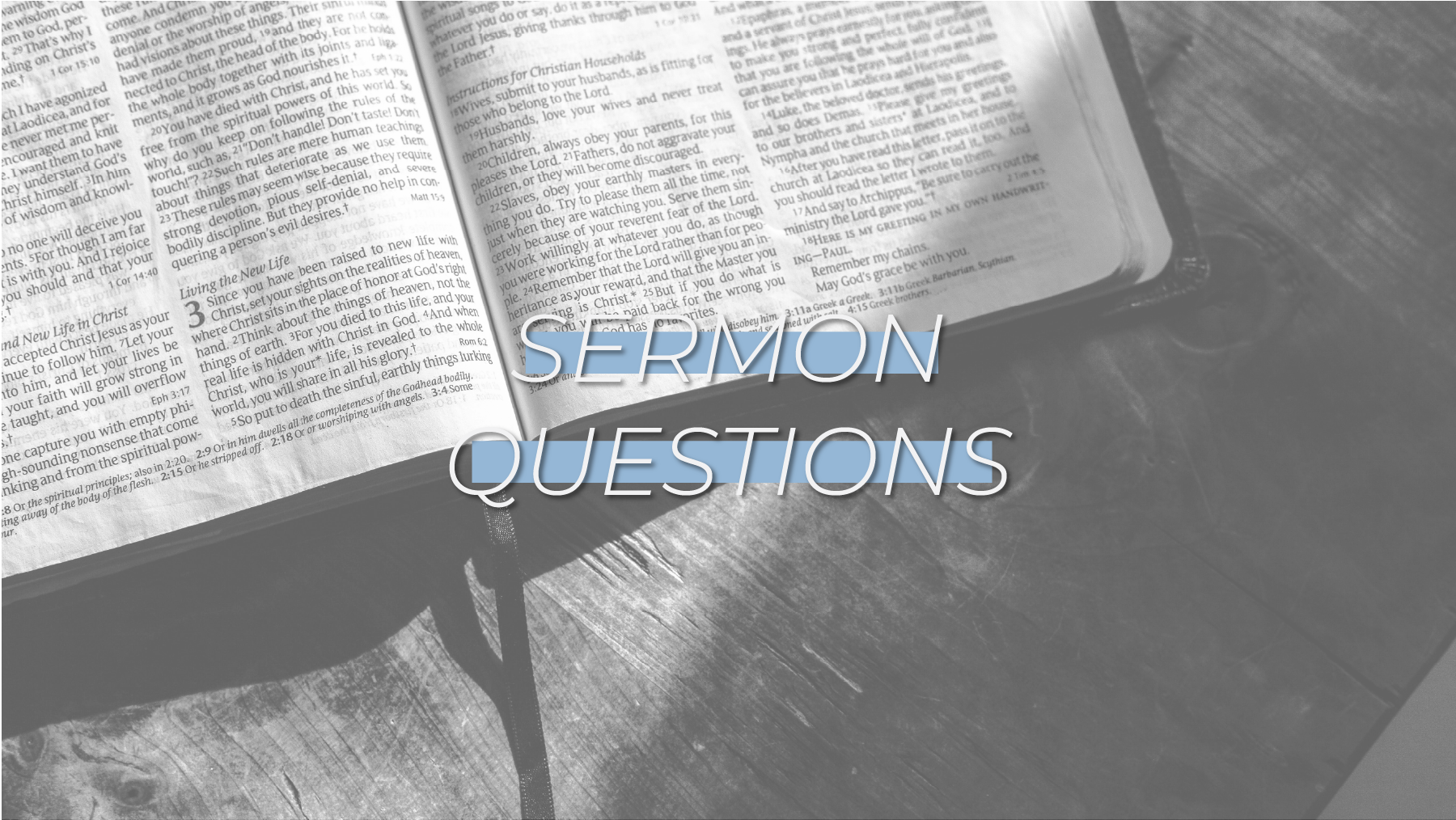 Sermon Questions