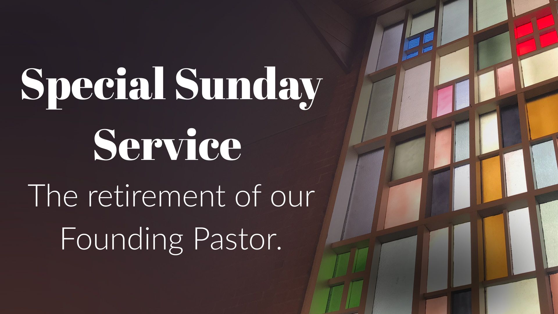 Special Retirement Service | Letting Go of David's Leadership