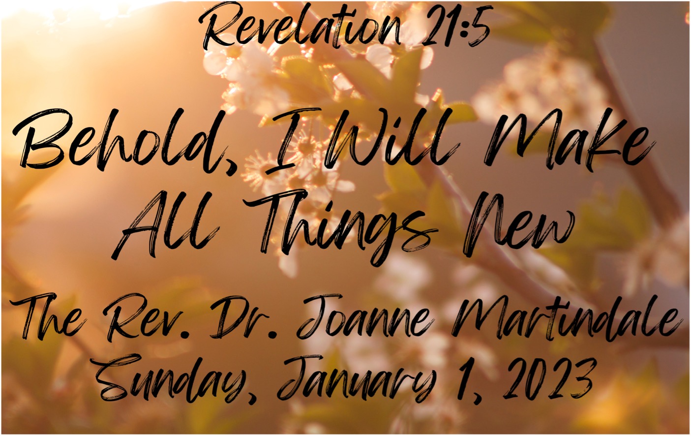 Behold, I Will Make All Things New