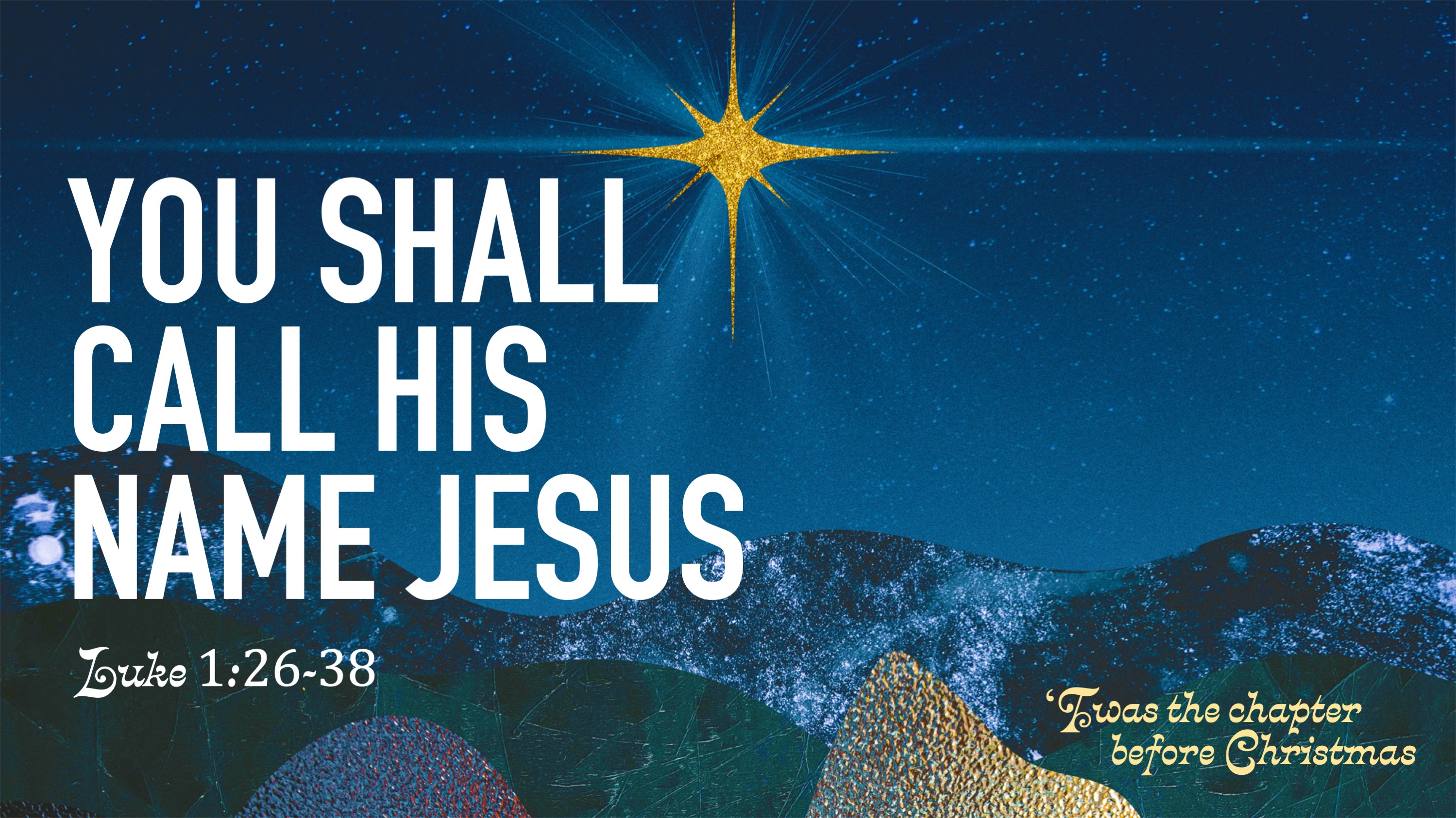 You Shall Call His Name Jesus