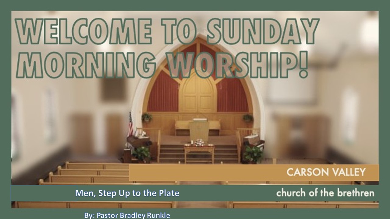 Men, Step Up to the Plate