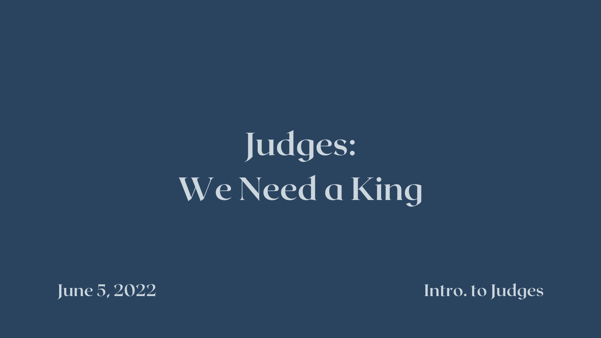 Introduction to Judges