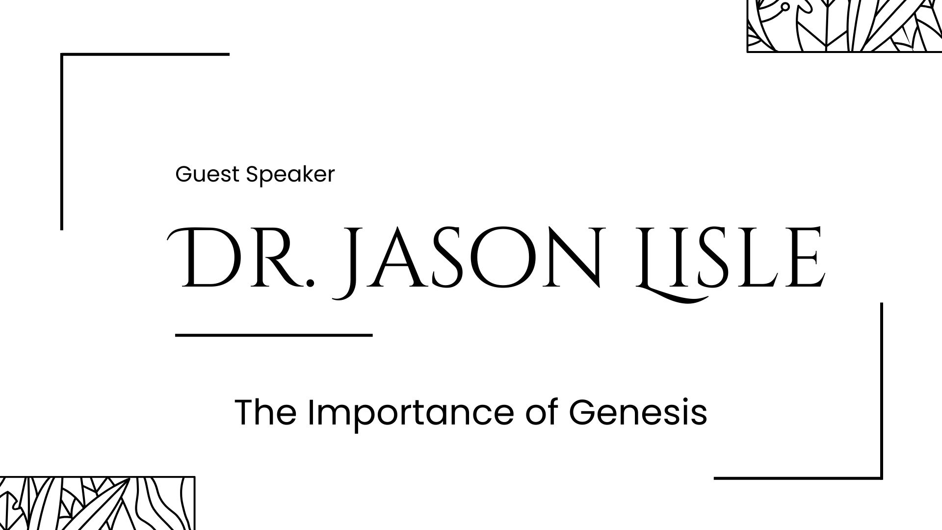Dr. Jason Lisle | The Importance of Genesis