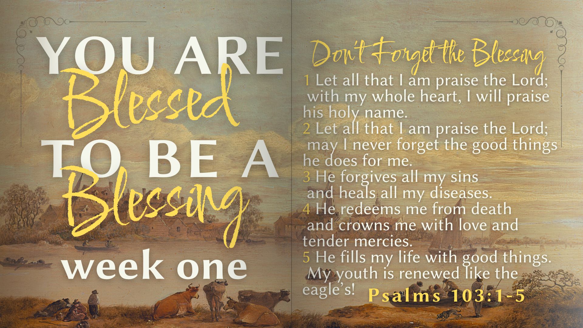Don't Forget the Blessing