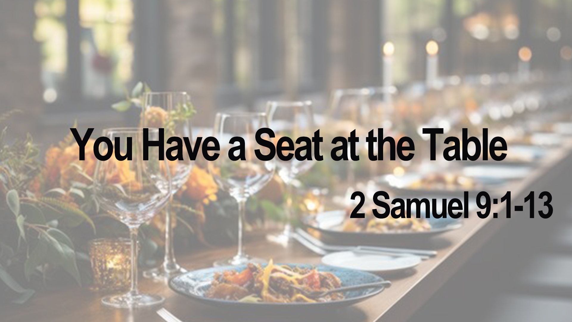 You Have a Seat at the Table