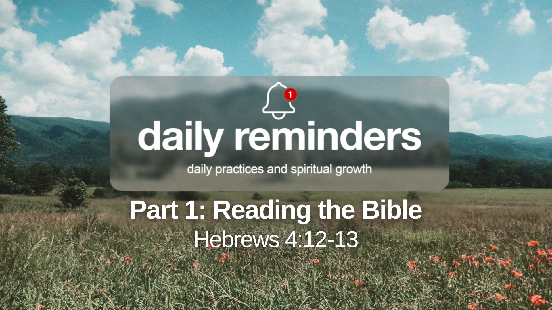 Daily Reminders: Reading the Bible