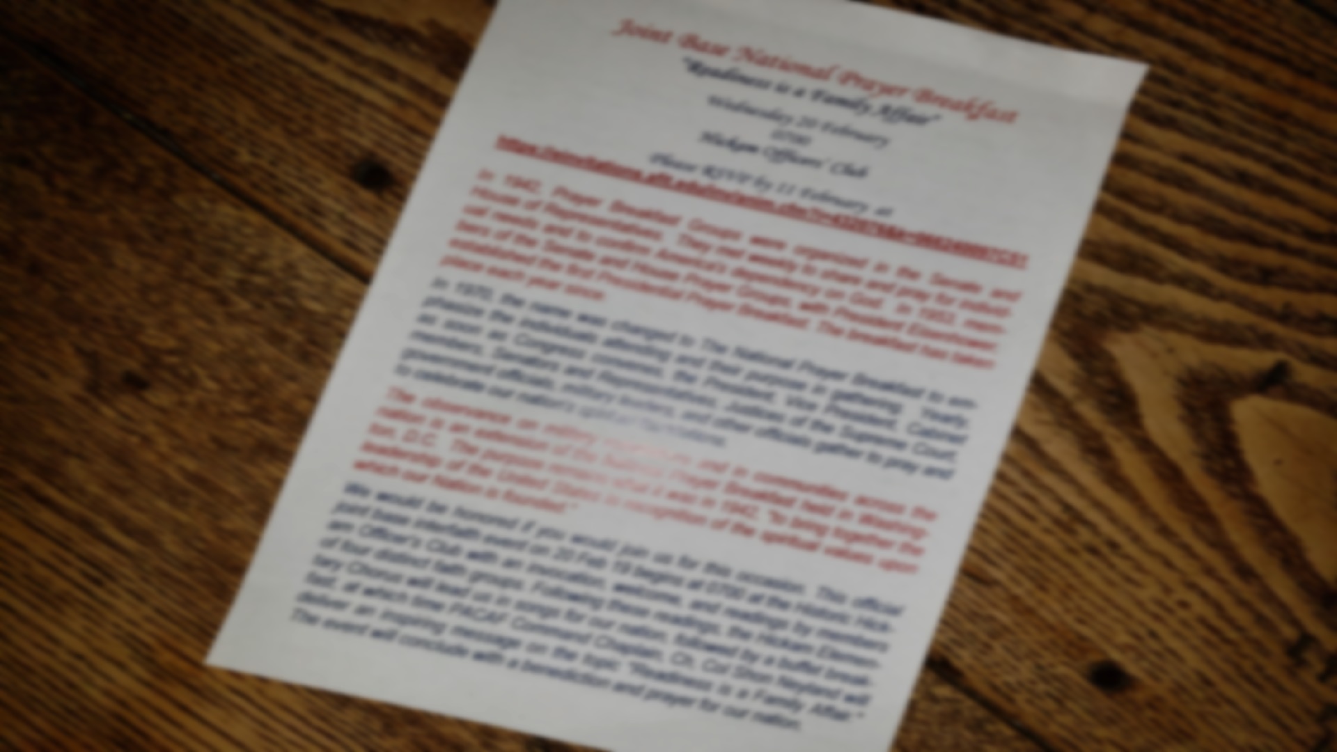 Traditional Service Announcements