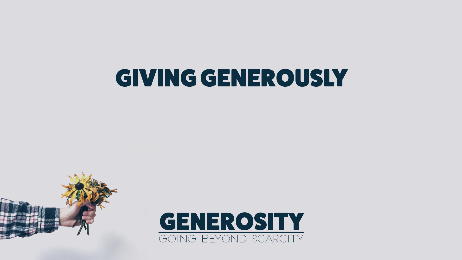 Giving Generously