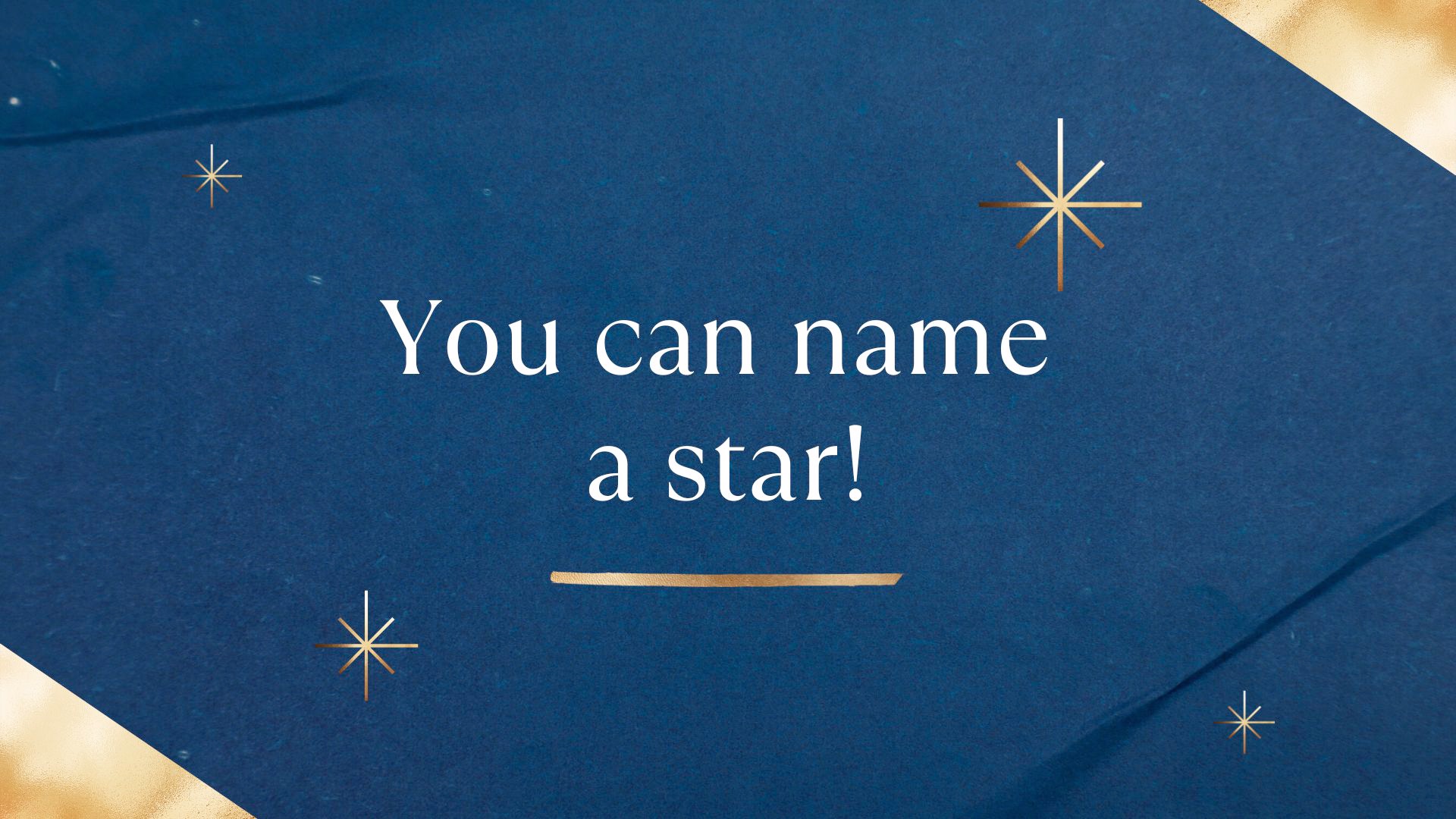 You Can Name a Star