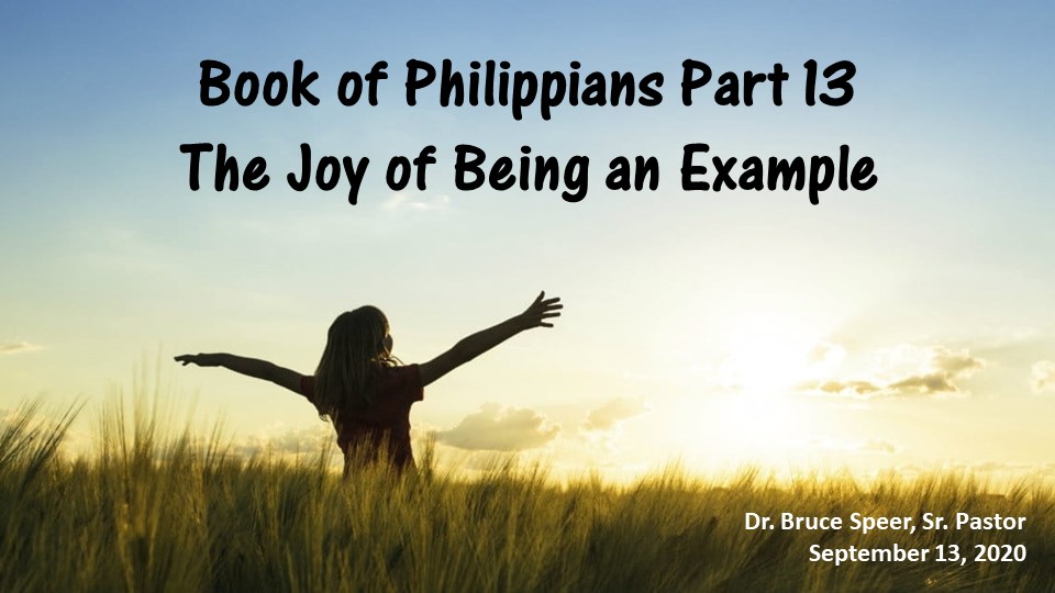 The Joy of Being an Example