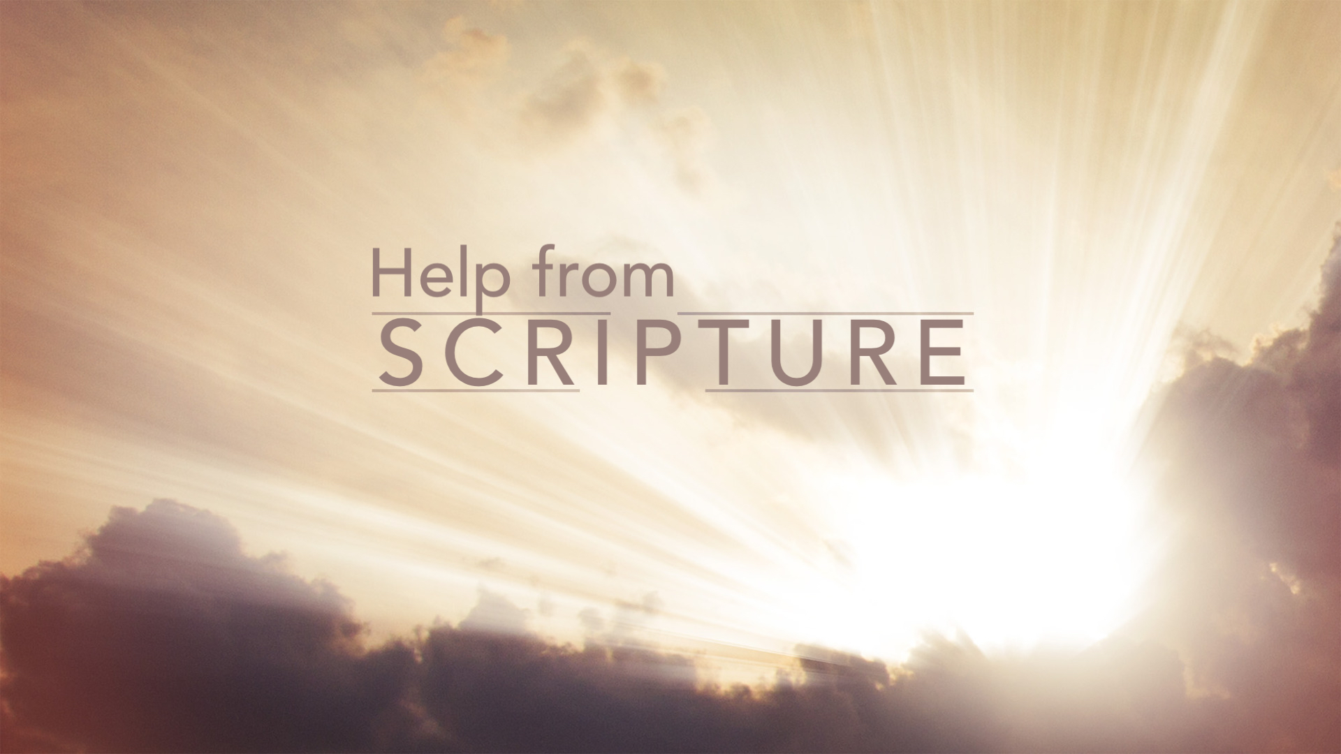 Help from Scripture