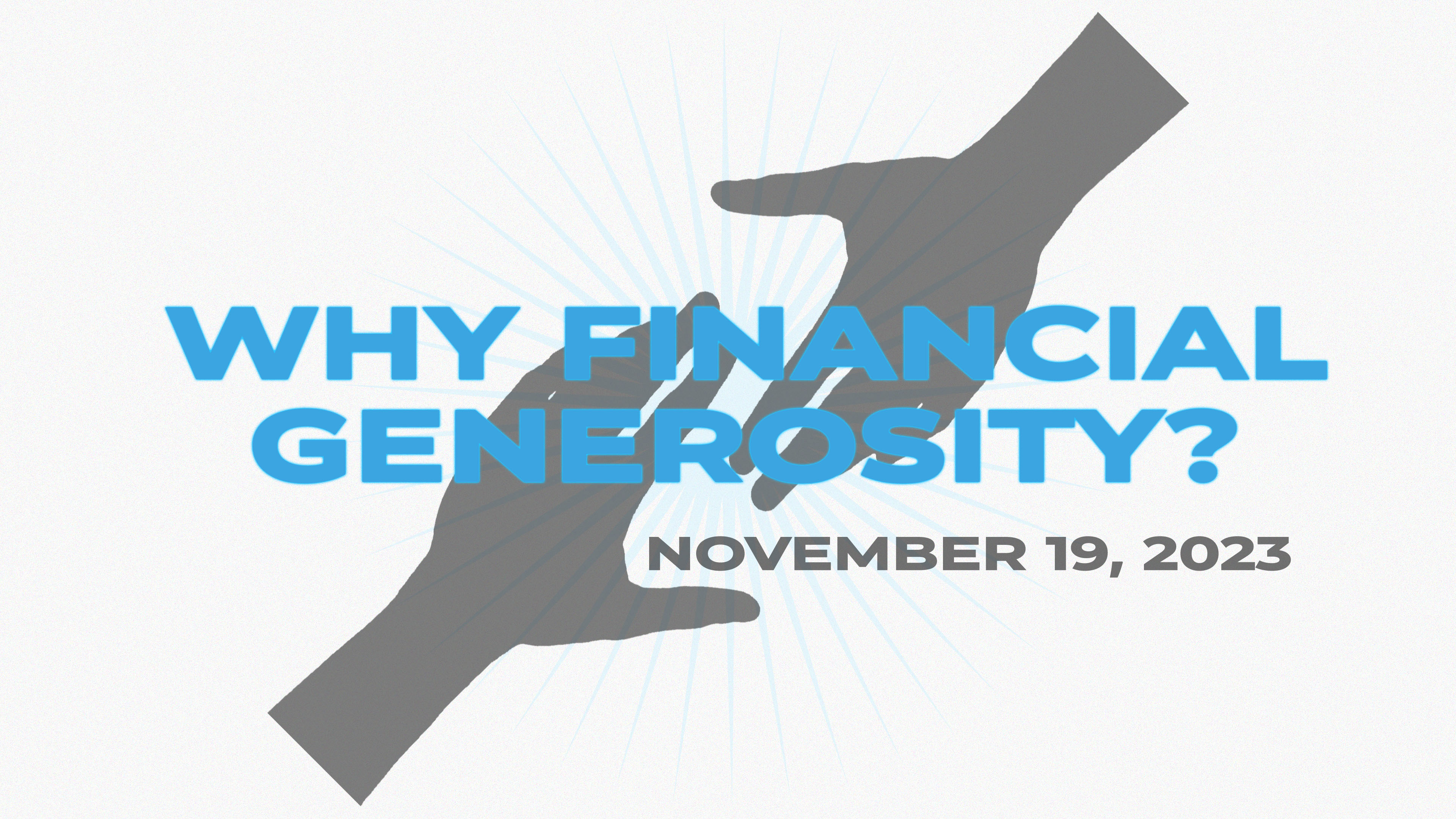 Why Financial Generosity?