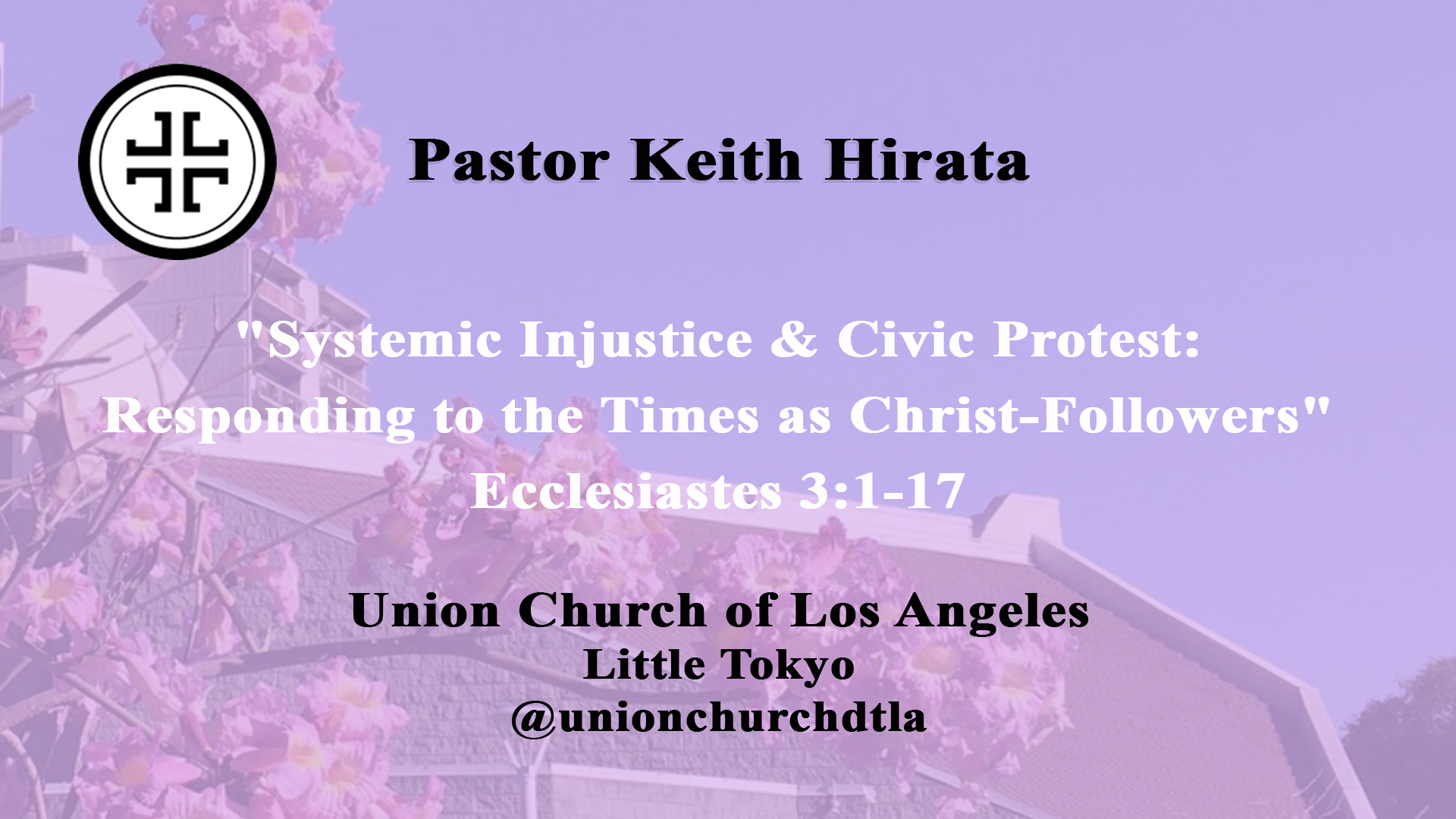 Systemic Injustice & Civic Protest: Responding to the Times as Christ ...