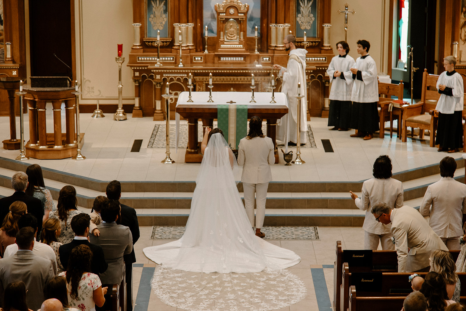 First meeting with priest catholic wedding | Beachweddingtips.com