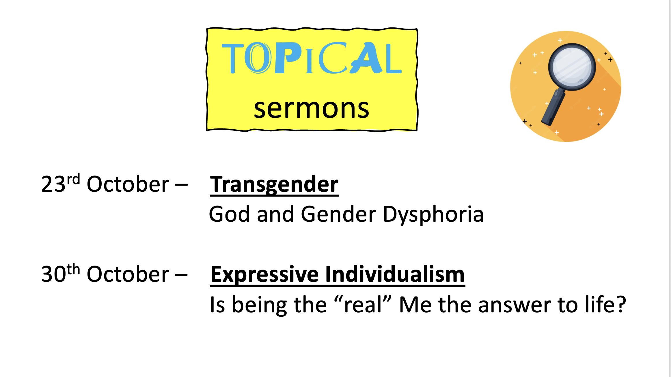 Topical Sermon Series (Talk 4)