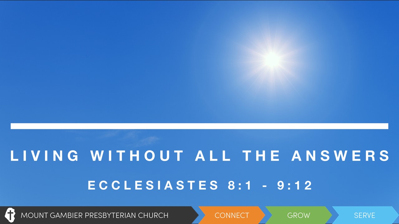 Living Without All The Answers