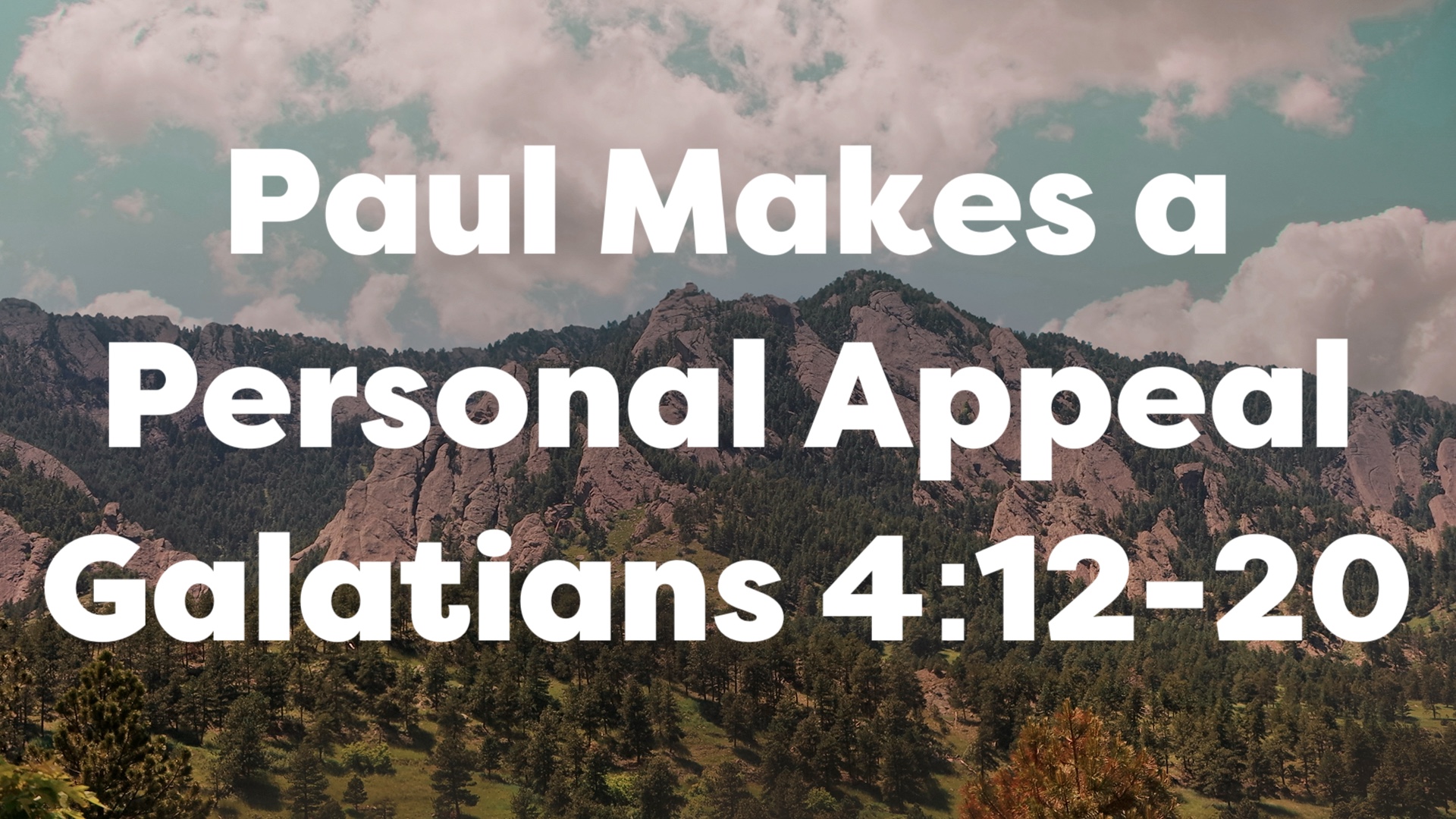 Paul Makes a Personal Appeal