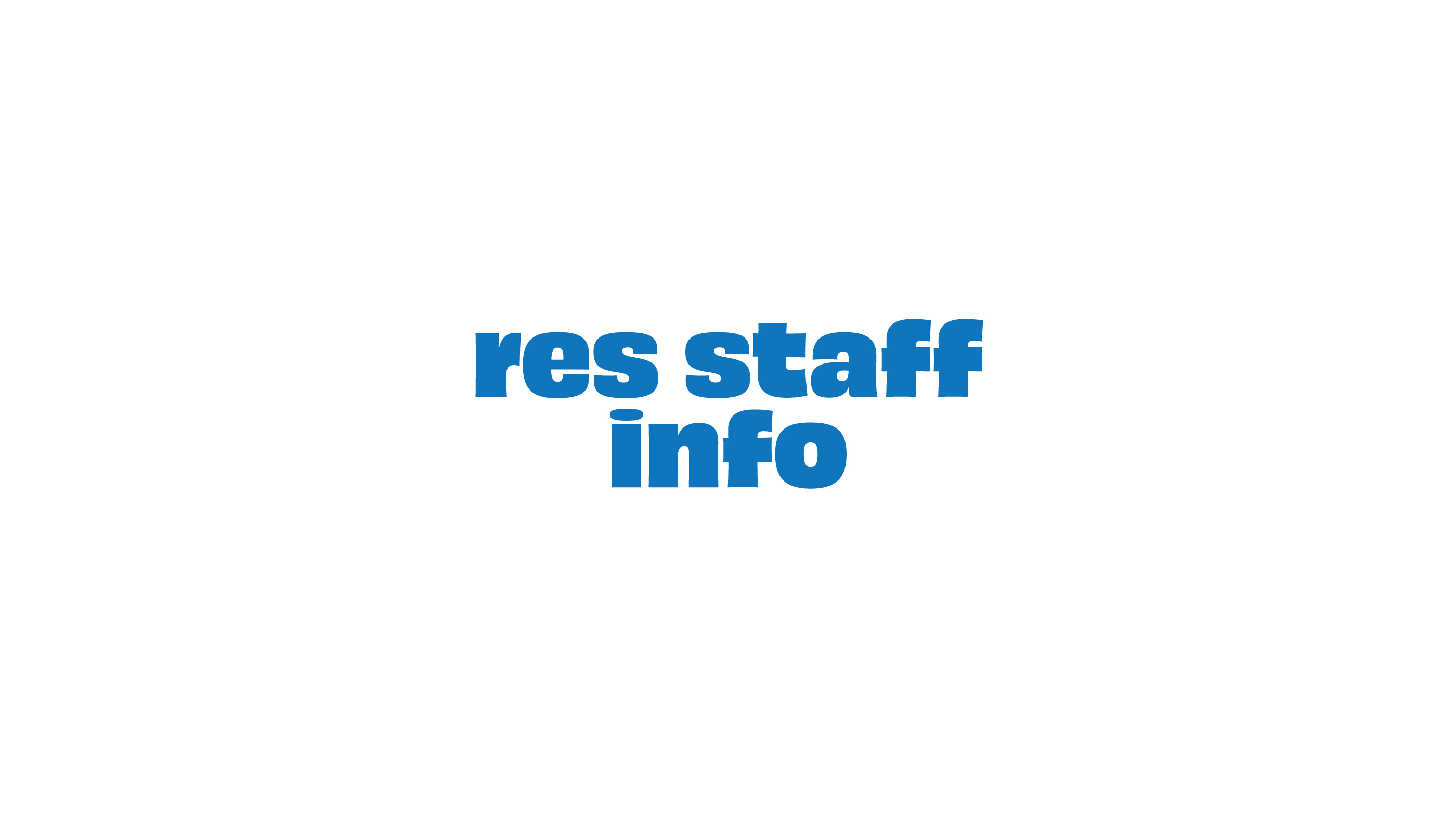 Residential Staff Application