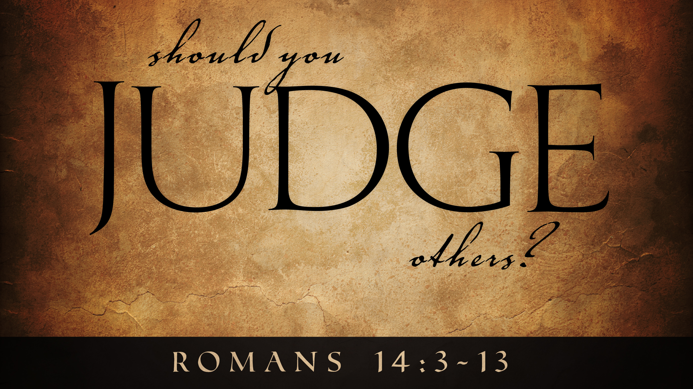 Should You Judge Others?