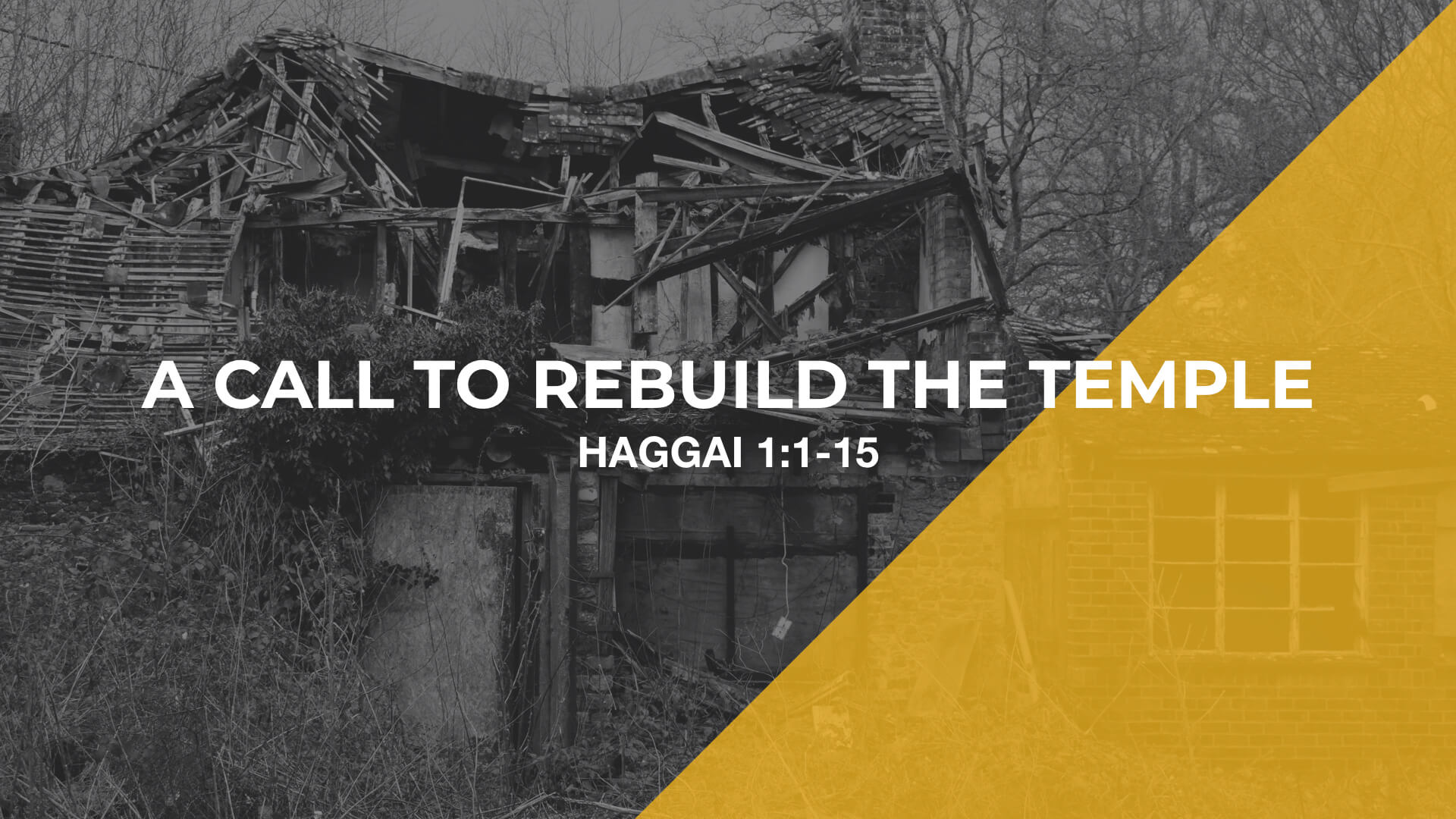 A Call to Rebuild the Temple
