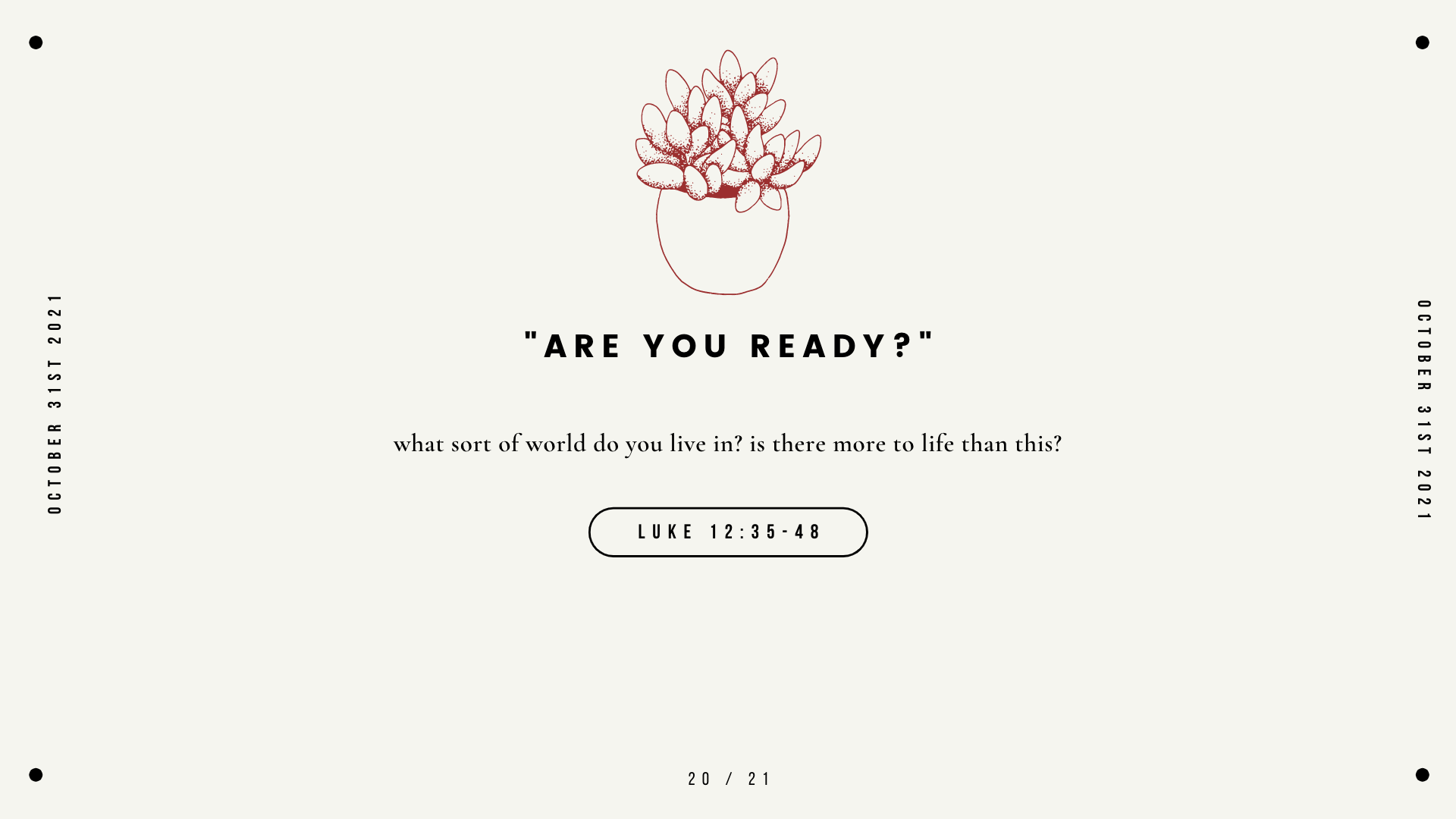 Luke 12 35 48 Are You Ready 