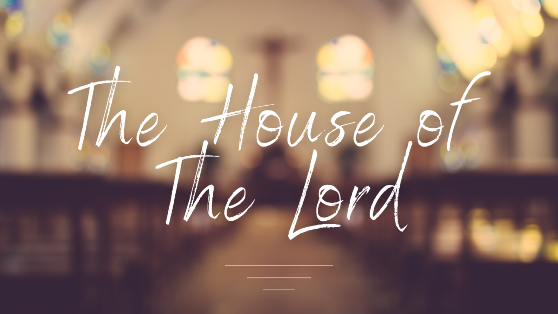 The House of The Lord - Part 3: How Will We Move Forward?