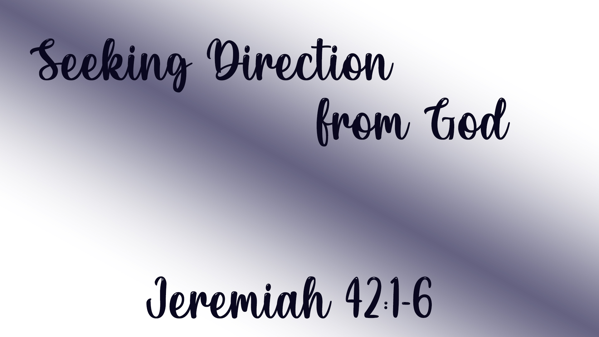 Seeking Direction From God
