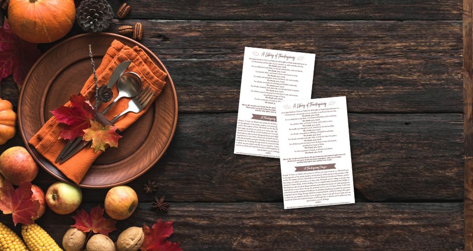 A Thanksgiving Litany & Prayer